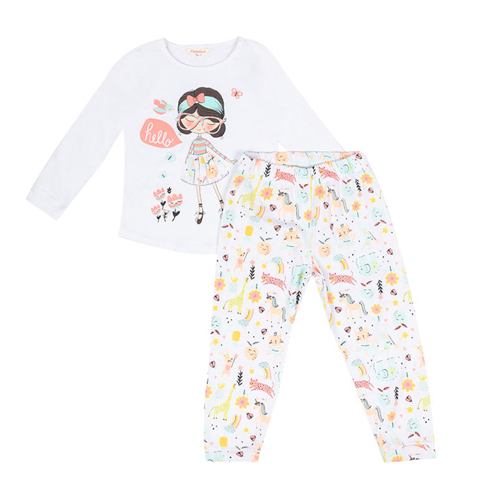 pijama blanca para bebé niña– Codelin
