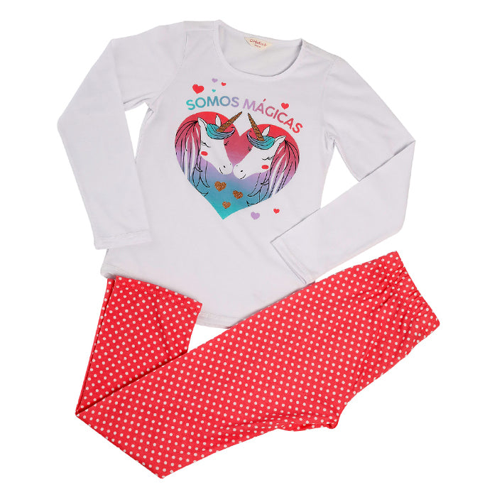 Pijama blanca para niña– Codelin