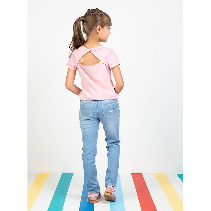 Jean Emma lavado medio para niña– Codelin